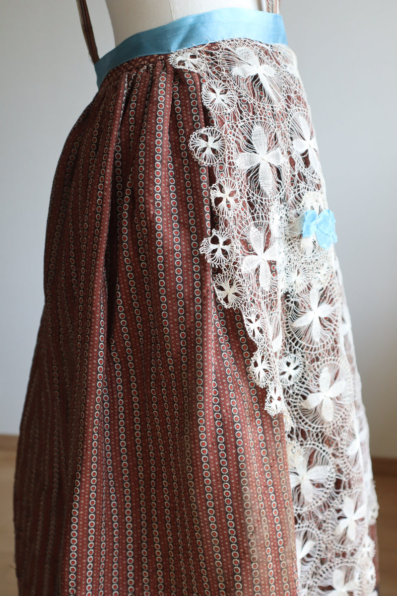 1930s Hand Made Tenerife Lace Half Apron – makky