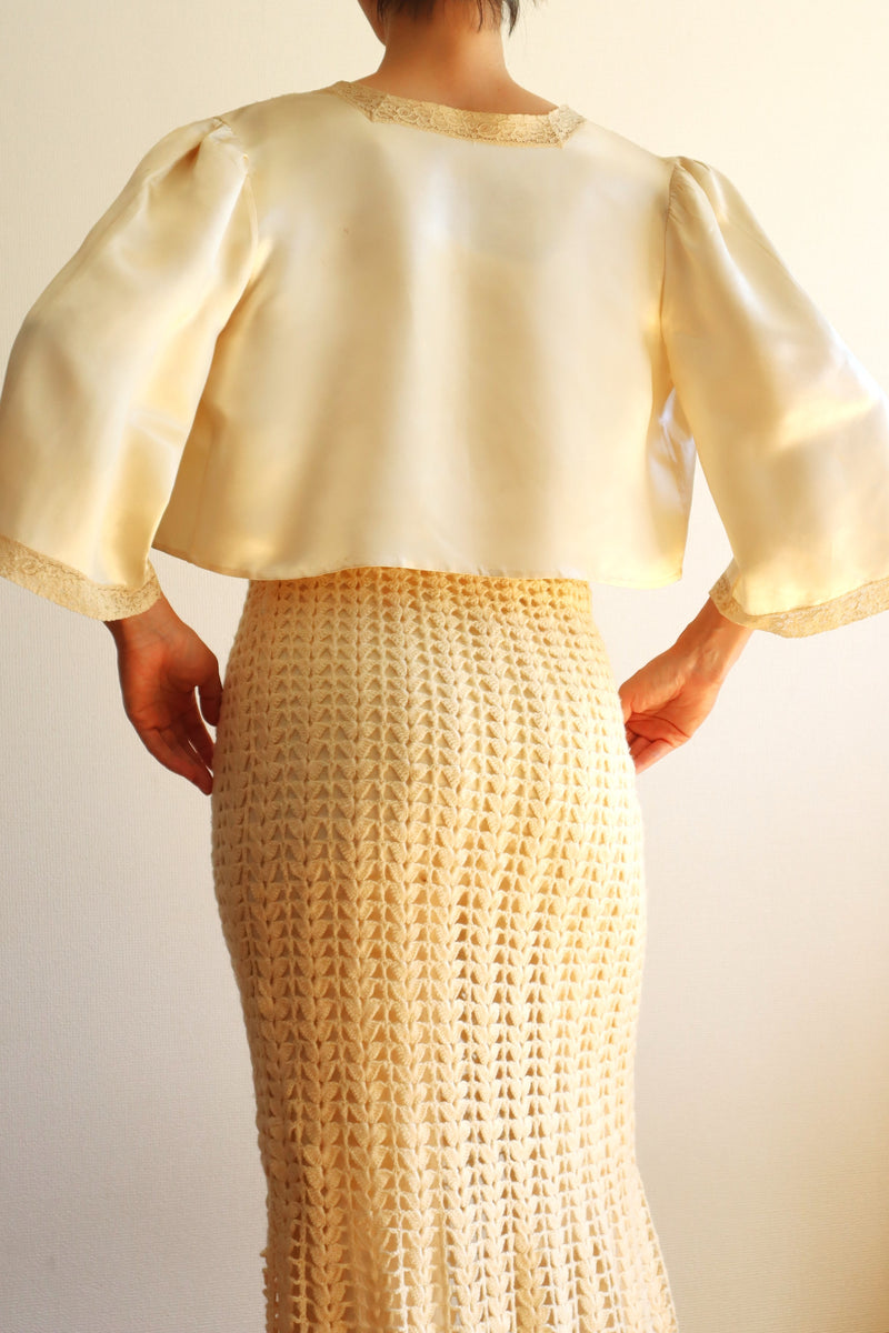 1920s~1930s Cream Silk Jacket – makky