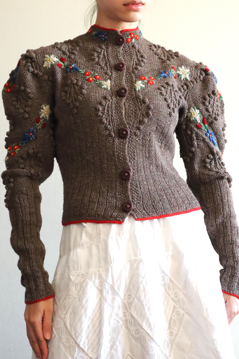 40s Hand Knit Austrian Cardigan – makky